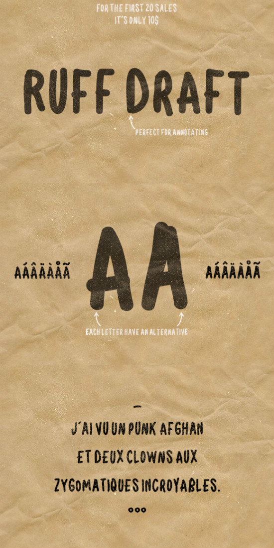 Ruff Draft Font - Free Font