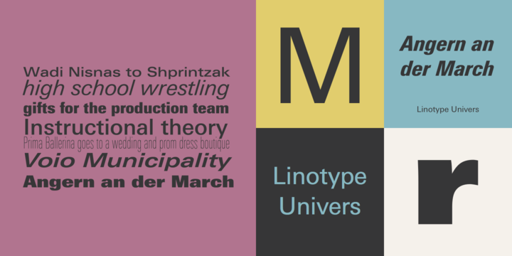 Linotype Univers Font Family - Free Font