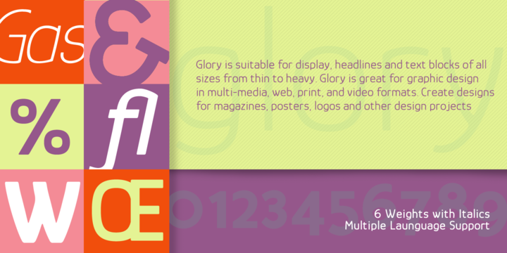 Glory Font Family - Free Font
