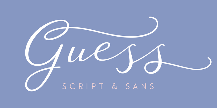 Guess Font Family - Free Font