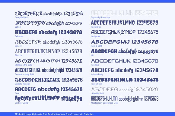 Strange Alphabets Font Bundle - Free Font