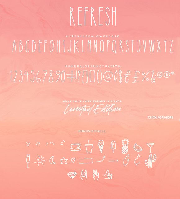 Refresh Font (LIMITED EDITION)+Bonus - Free Font