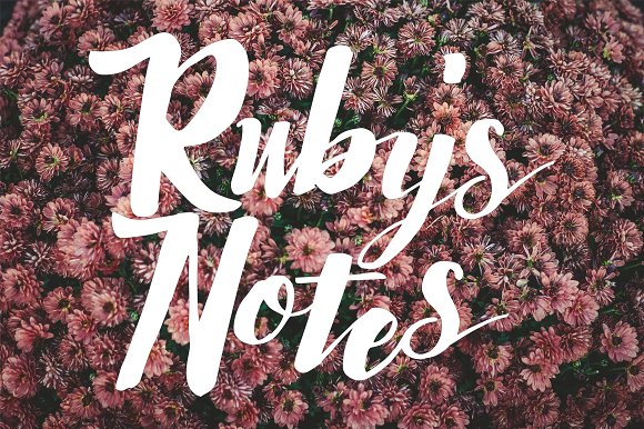 Ruby's Notes, a hand brushed font - iFonts.xyz
