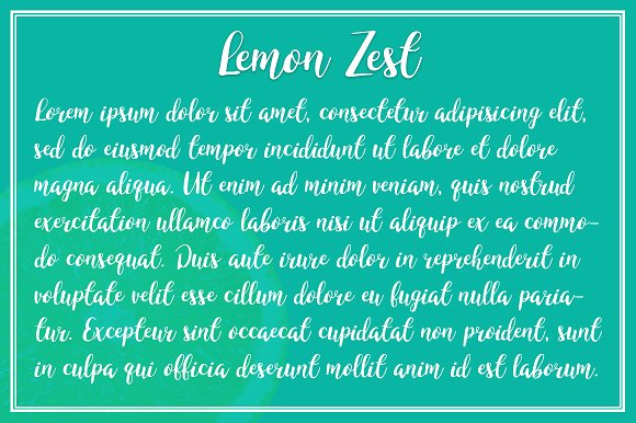 Lemon Zest Script - Free Font