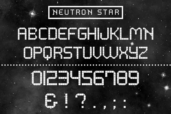 Neutron Star - LCD inspired font - Free Font