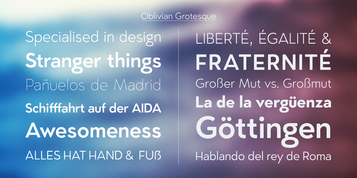 Oblivian Grotesque Font Family - Free Font