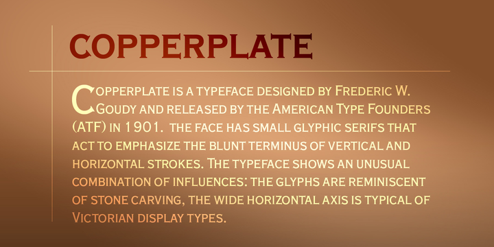 Copperplate Font Family - Free Font