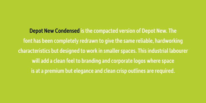 Depot New Condensed Font Family - Free Font