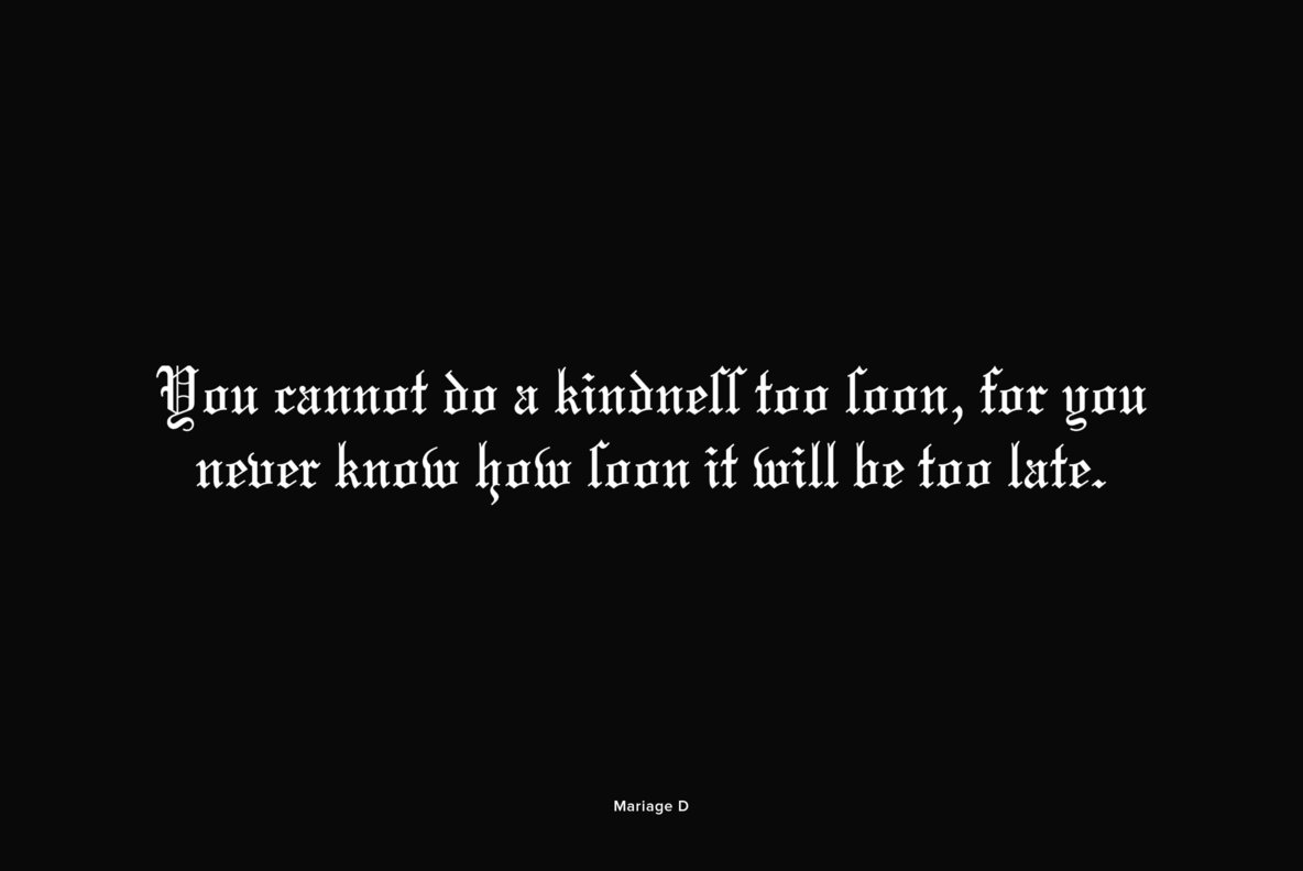 Mariage Font Family - Free Font