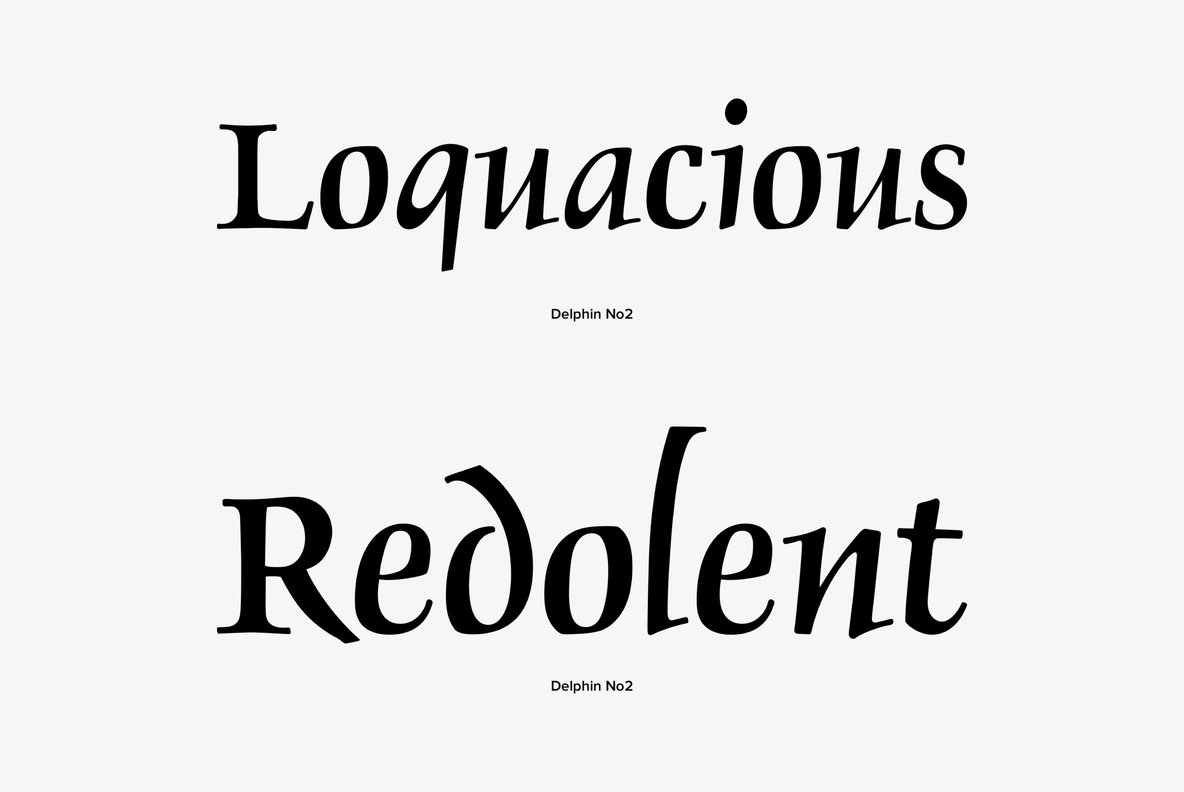 Delphin No 2 Font - Free Font