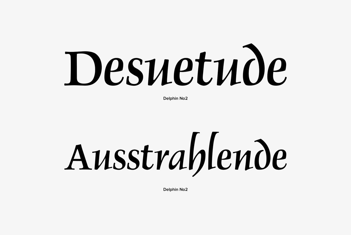 Delphin No 2 Font - Free Font