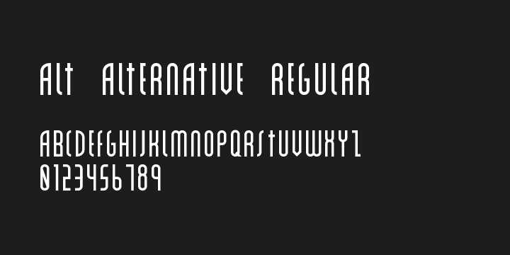 Alt Alternative Font Family - Free Font