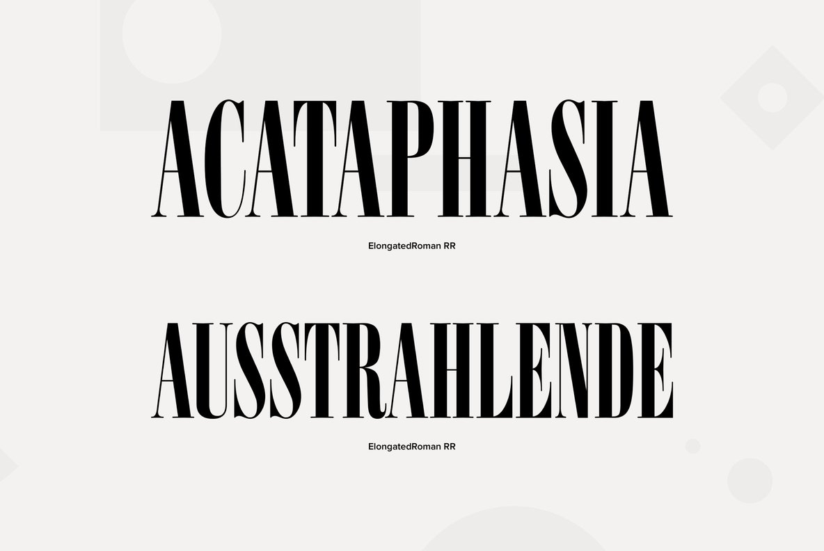 Elongated Roman Font - Free Font