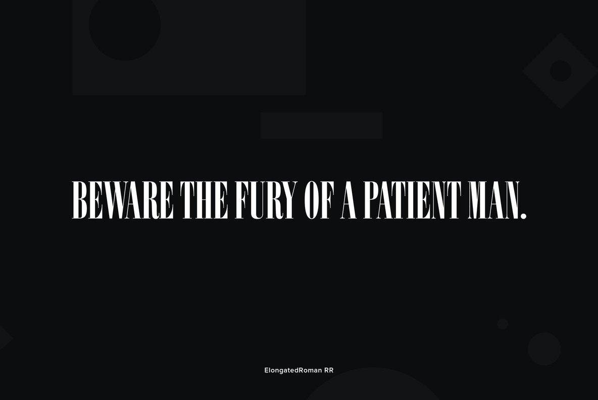 Elongated Roman Font - Free Font