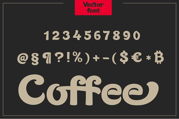 LabelFood font, vector letters - Free Font