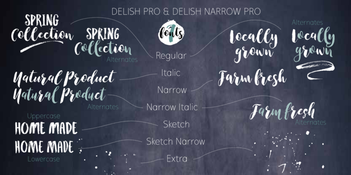 Delish Pro Font Family - Free Font
