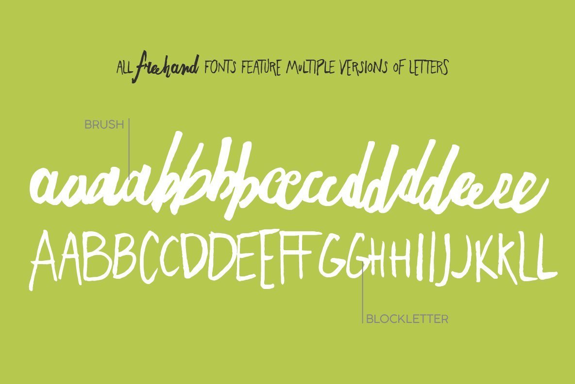 Freehand Brush Font Family - Free Font