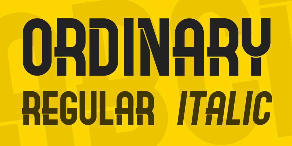 Ordinary Font Family - Free Font