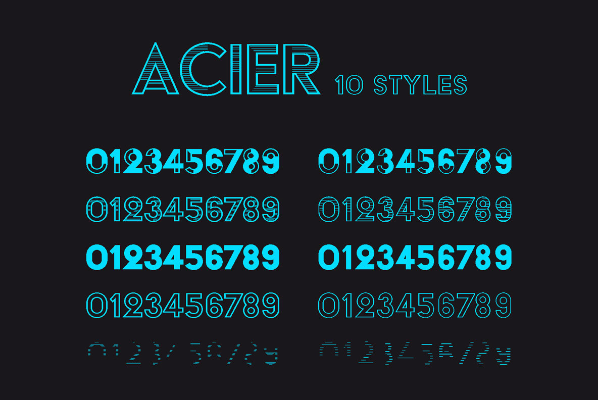 Acier Font Family - Free Font