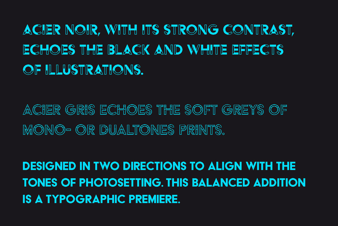 Acier Font Family - Free Font
