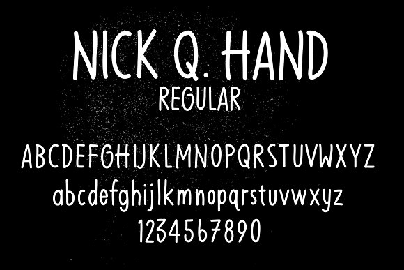 Nick Q Hand Font - Free Font