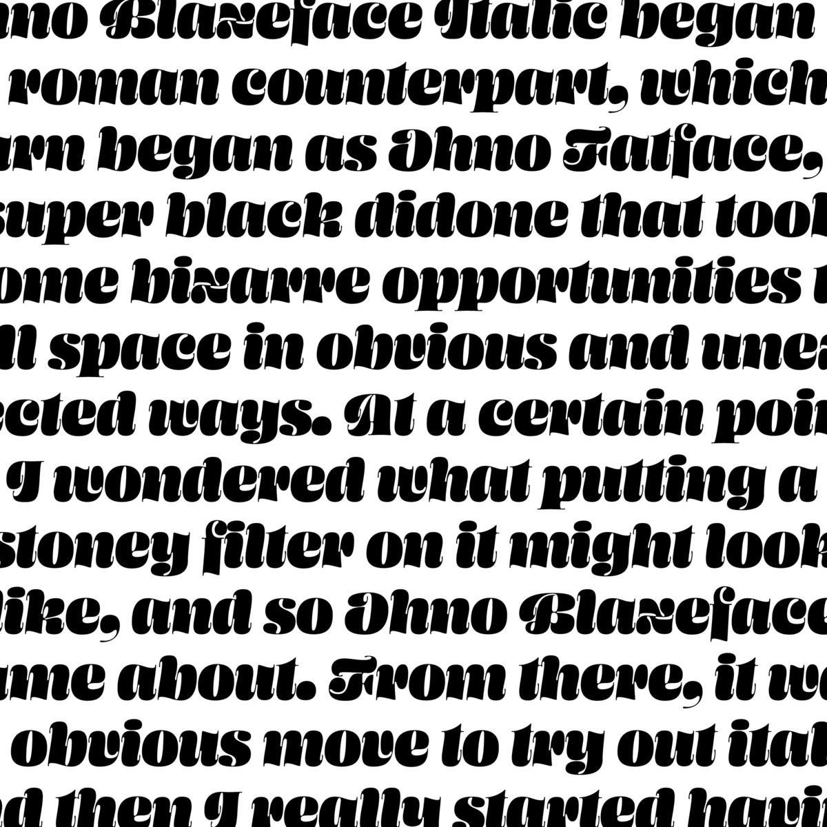 Ohno Blazeface Italic Font - Free Font