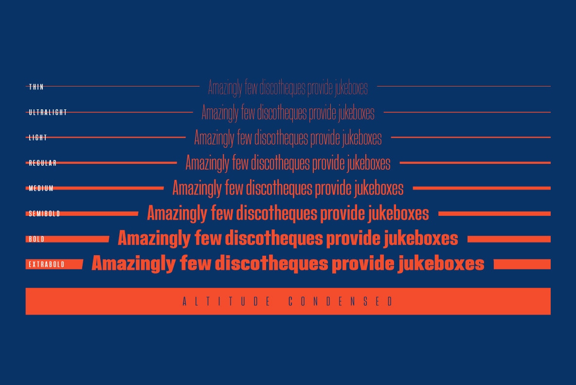 Altitude Condensed Font - Free Font