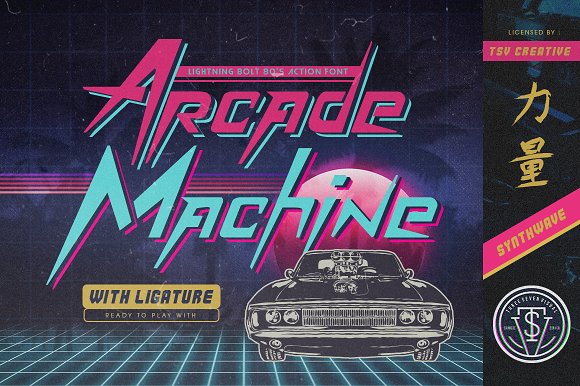 Arcade Machine 80's Retro Font - Free Font
