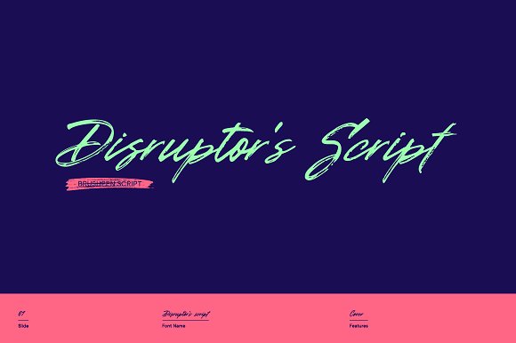 Disruptor's Script Font - Free Font
