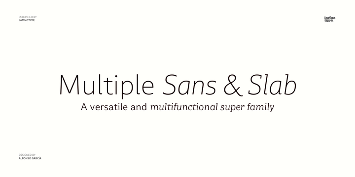 Multiple Sans & Slab Family - Free Font