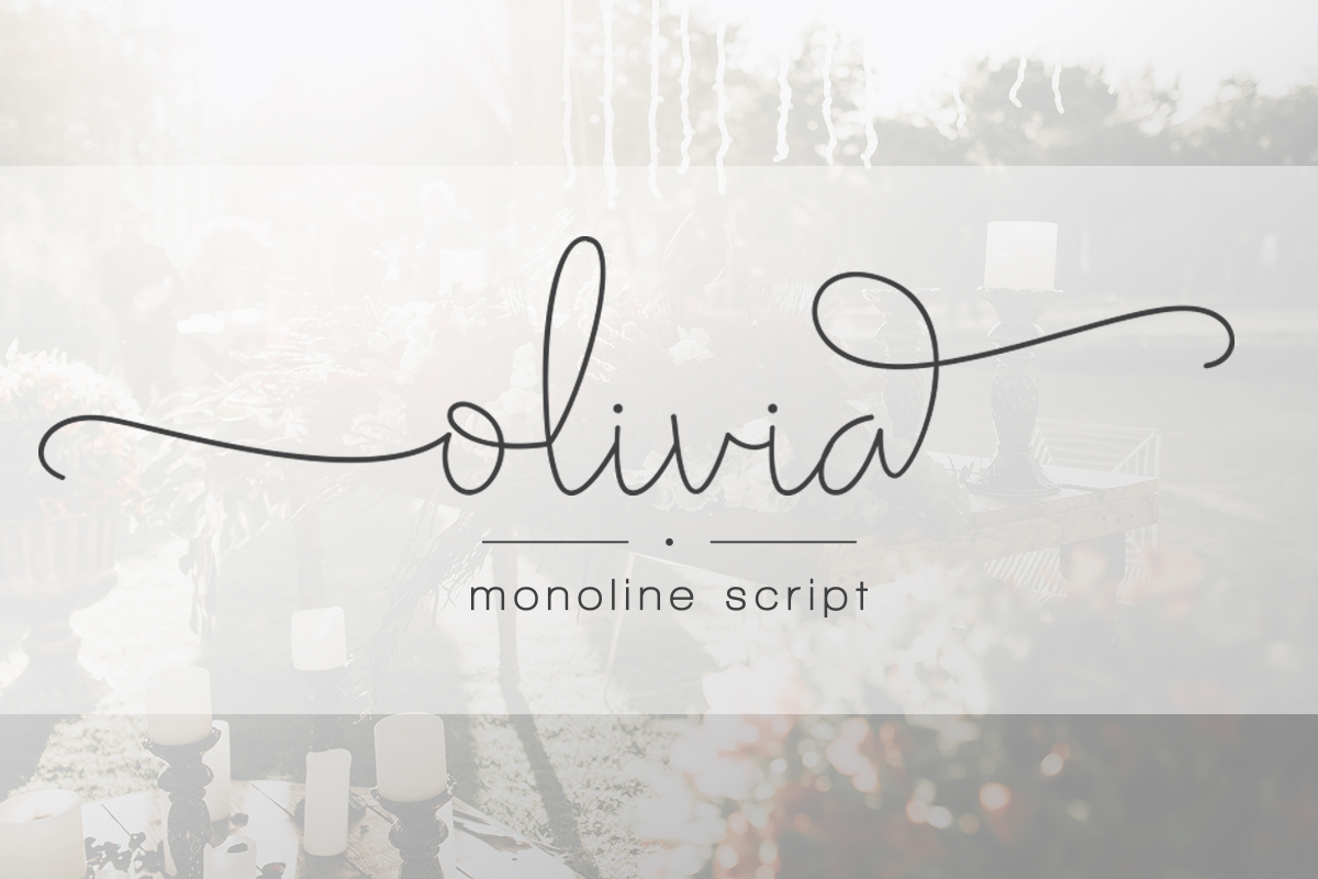 Olivia - Elegant Monoline Script Font - Free Font