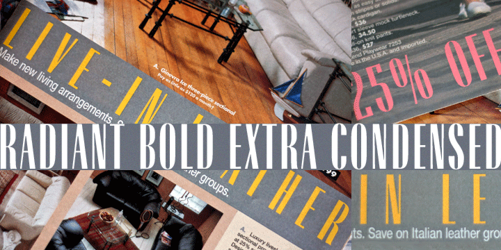 Radiant Extra Condensed CT Font Family - Free Font