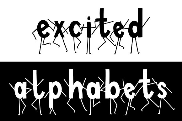 Excited Alphabets - Free Font