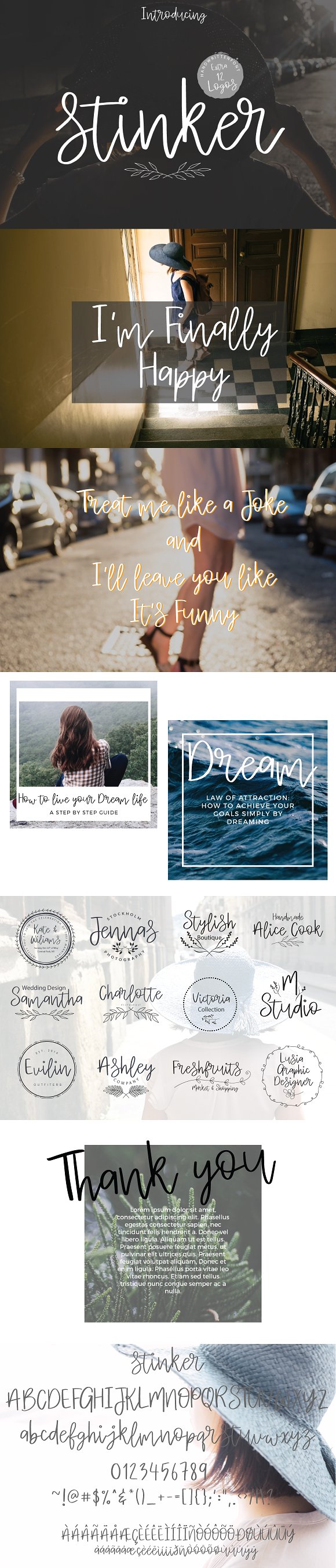 stinker | Bonus 12 Logos - Free Font