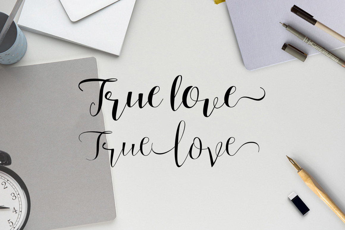 True love Script Font - Free Font