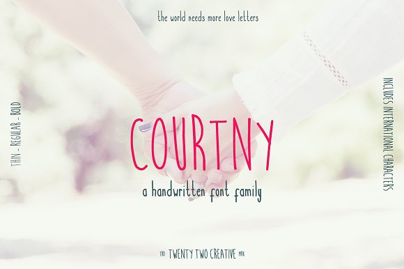 Courtny - a handwritten sans serif - Free Font