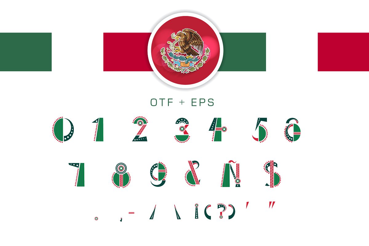 OTF color font Mexifont - Free Font