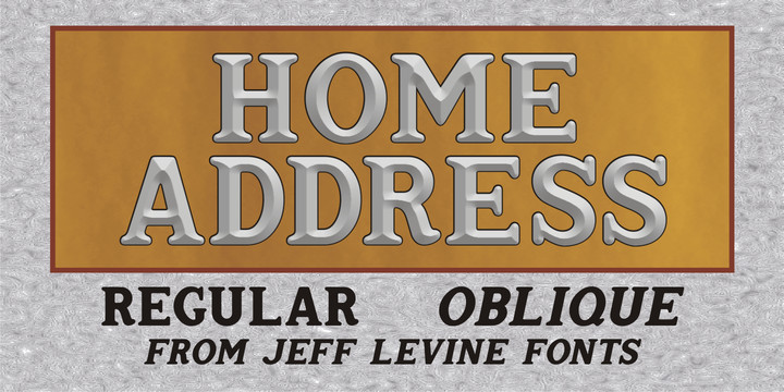 Home Address JNL Font - Free Font