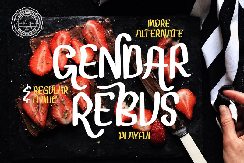 Gendar Rebus - A Cute Display Font - Free Font