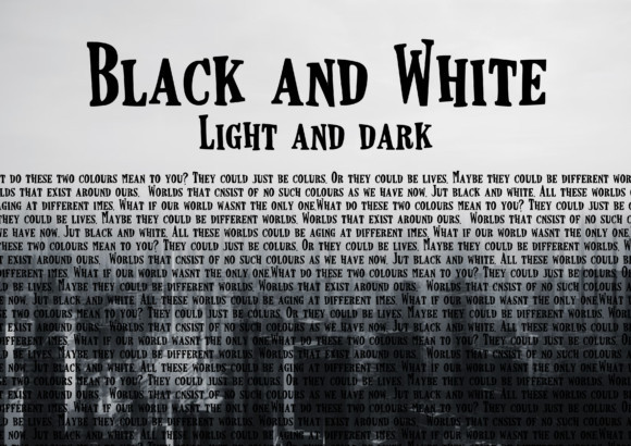 Black and White Font - Free Font