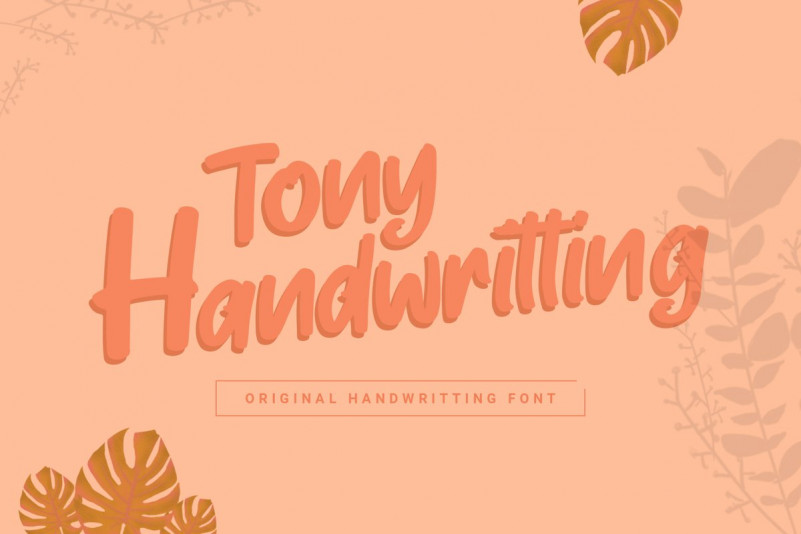 Tony Handwritting Font - Free Font