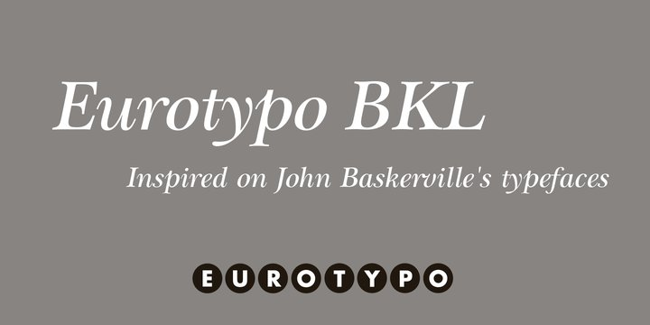Eurotypo BKL Font - Free Font