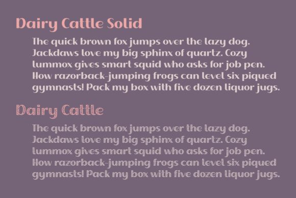 Dairy Cattle Font - Free Font