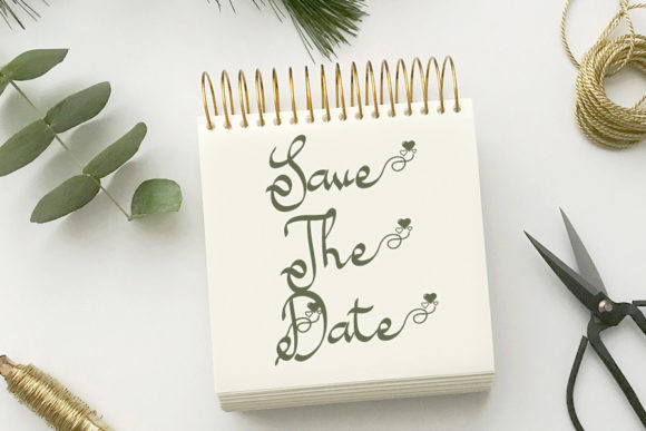 Wedding Date Font - Free Font
