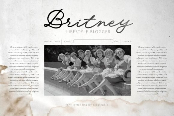 Letter Lisa Font - Free Font