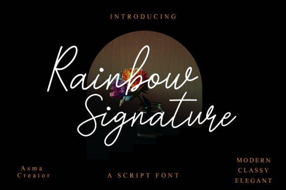 Rainbow Signature Font - Free Font