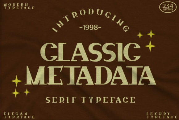Classic Metadata Font - Free Font
