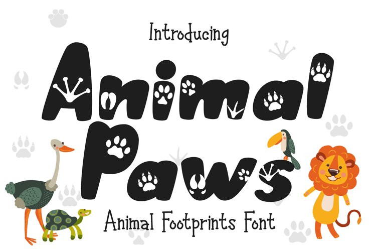 Animal Paws Font - Free Font