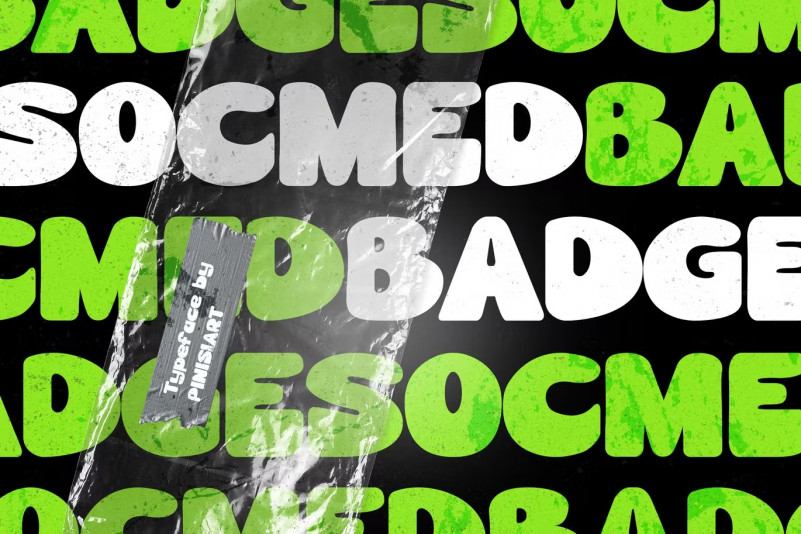 SOCMED BADGE Font - Free Font