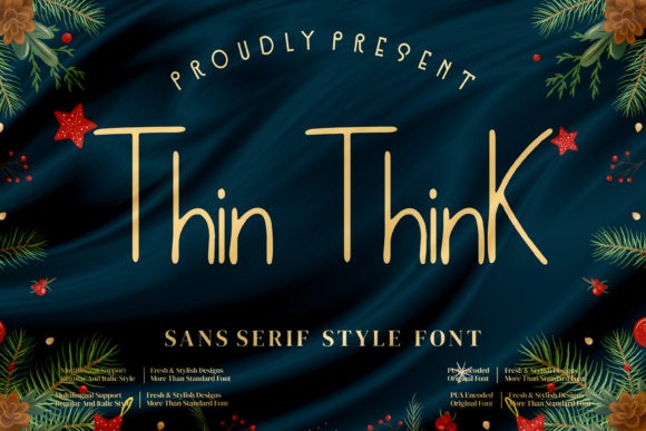 Thin Think Font - Free Font